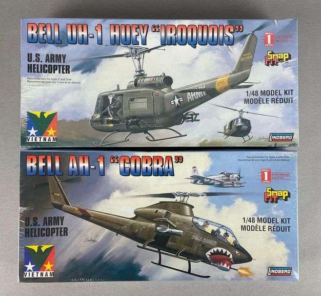 Group of 2 Lindberg Bell U.S. Army Helicopter Model Kits - Matthew ...