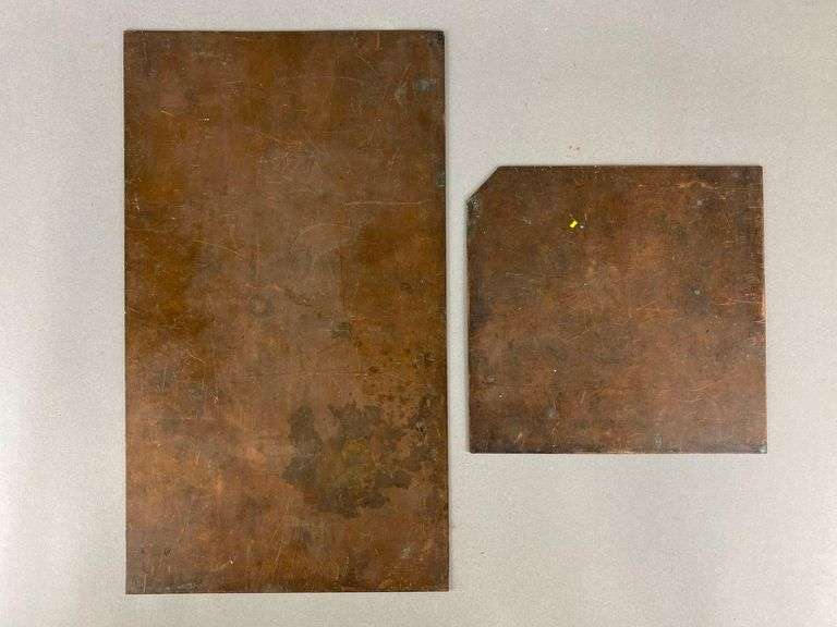 2 Copper Printing Plates - Matthew Bullock Auctioneers