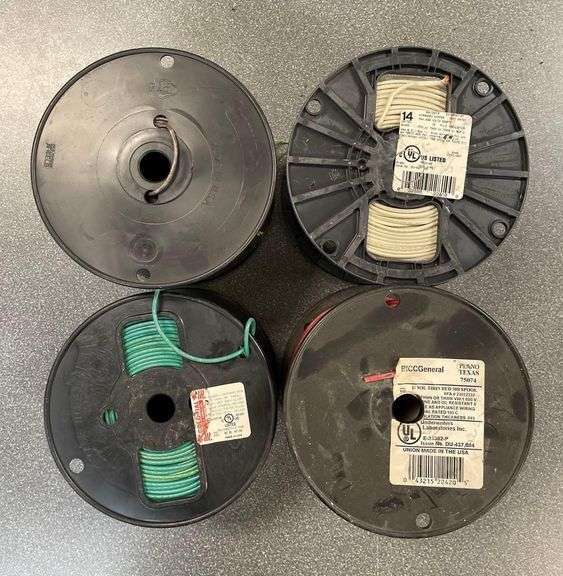 Group of Electrical Wire Spools - Matthew Bullock Auctioneers