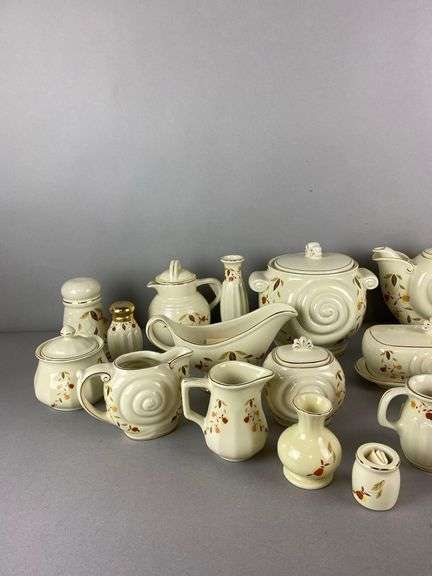 Large Group of Reproduction Hall China Jewel Tea Autumn Leaf Pattern ...