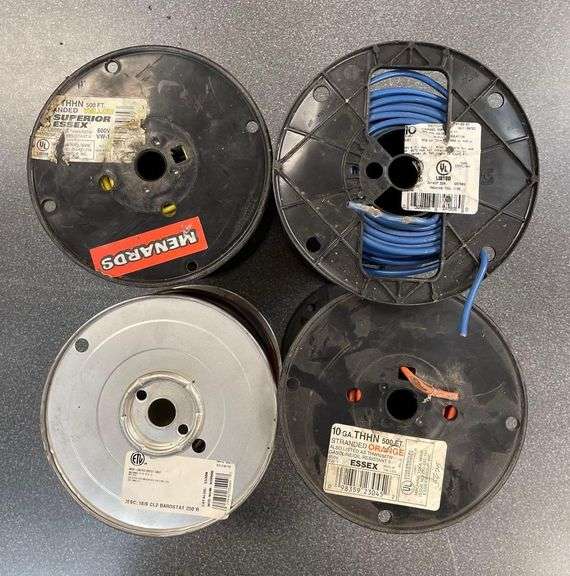 Group of Electrical Wire Spools - Matthew Bullock Auctioneers