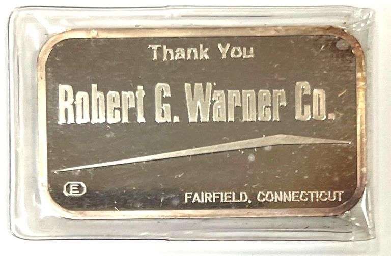 EXTREMELY RARE Robert Warner Private Issue ENGELHARD 1 OZ .999 Fine ...