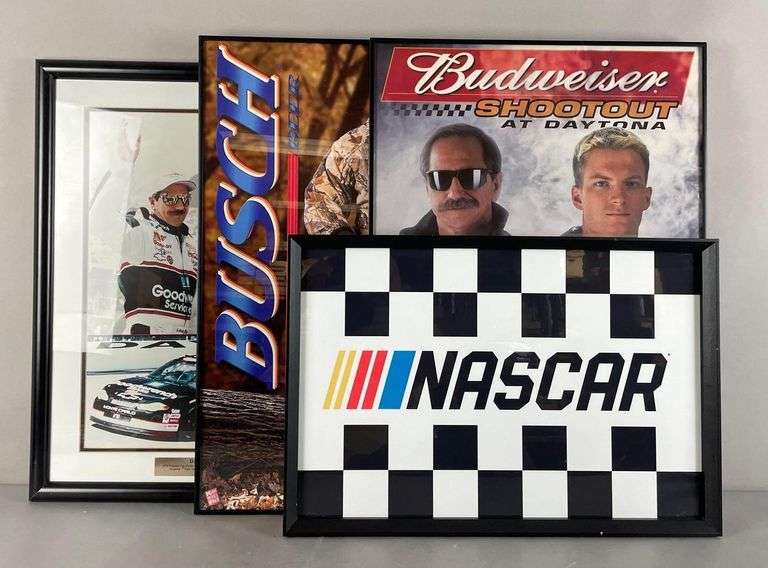 Group of Framed NASCAR Posters - Matthew Bullock Auctioneers