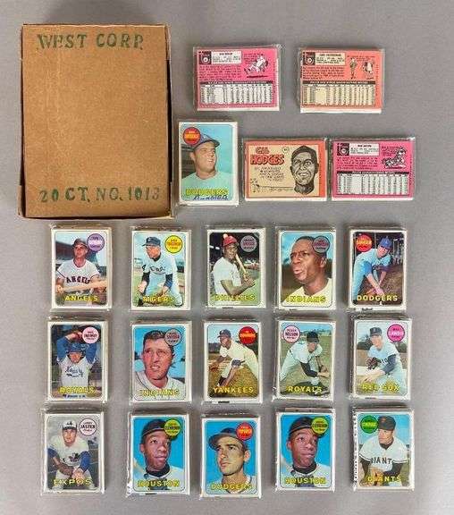 1969 Topps Baseball West Corps Cello Fun Pack Box of 20 with Stars ...
