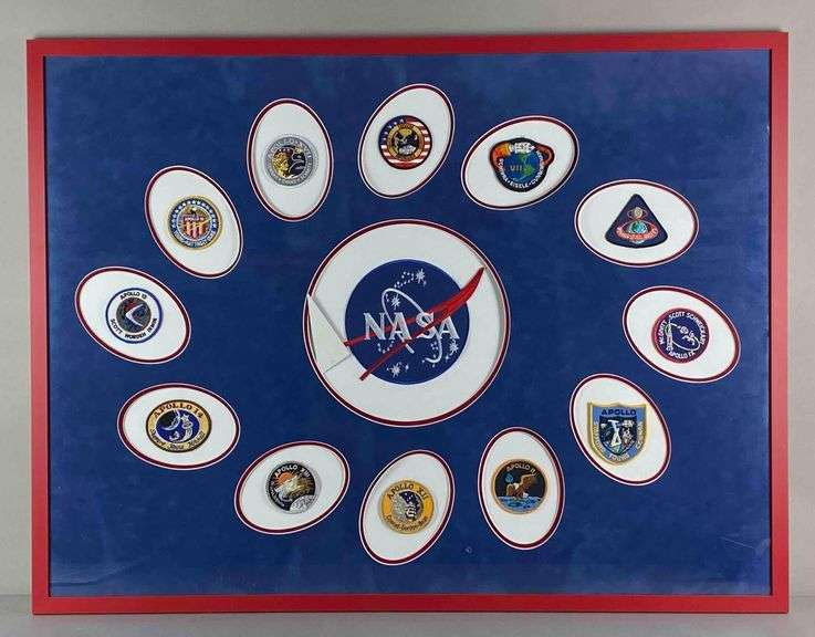 NASA Apollo Mission Patch Collage - Matthew Bullock Auctioneers