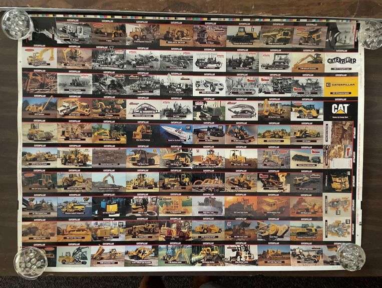 Outlook Graphics Caterpillar Tractor Trading Card Uncut Sheet Poster ...