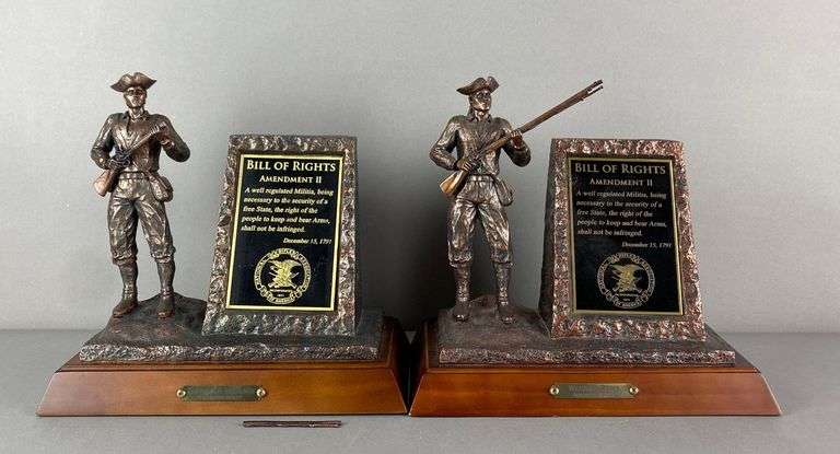 Group of 2 2010 NRA Minuteman 2nd Amendment Tribute Sculpture - Matthew ...