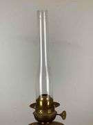 Vintage Harvard Etched Gold Floral Oil Lamp - Matthew Bullock Auctioneers