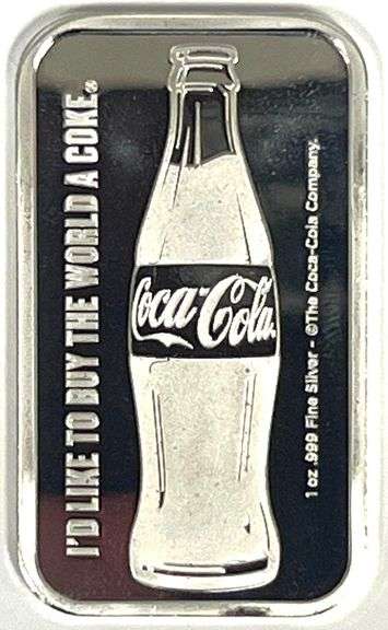 Coca Cola 1 oz .999 Fine Bar - Matthew Bullock Auctioneers