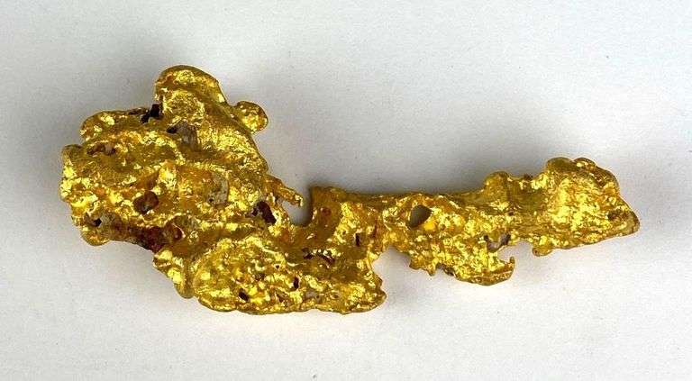 45.91 gram Uniquely Shaped Alluvial Gold Nugget w/ Great Character (1 ...