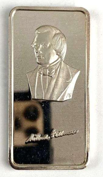 The Hamilton Mint 13th President Millard Fillmore 1 oz .999 Fine Silver ...