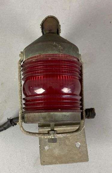 Vintage Red Railroad Light - Matthew Bullock Auctioneers