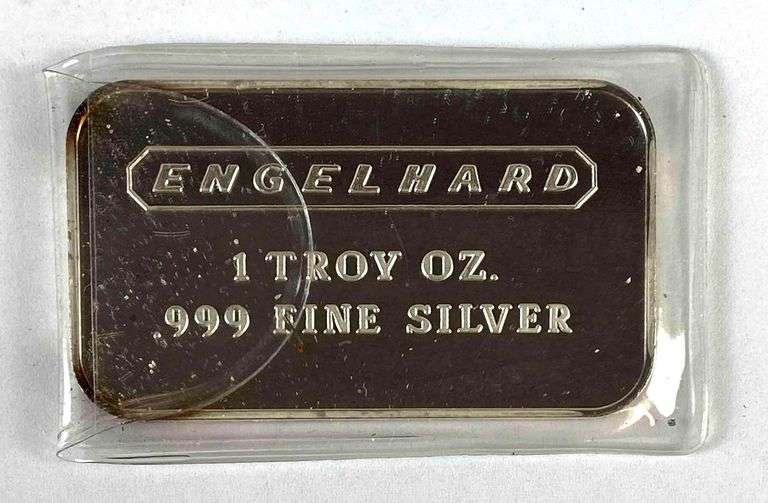 Extremely RARE Engelhard Robert G. Warner Co. 1oz .999 Fine Silver ...