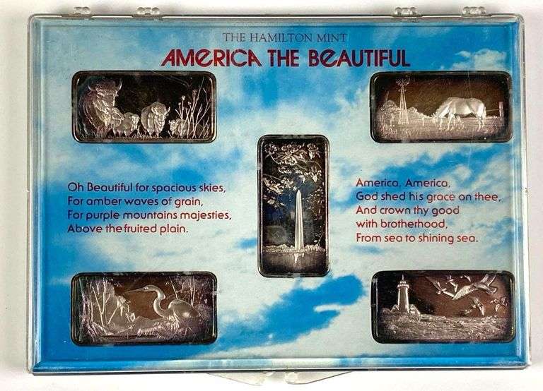 Group of 5 The Hamilton Mint American The Beautiful 1 oz .999 Fine ...