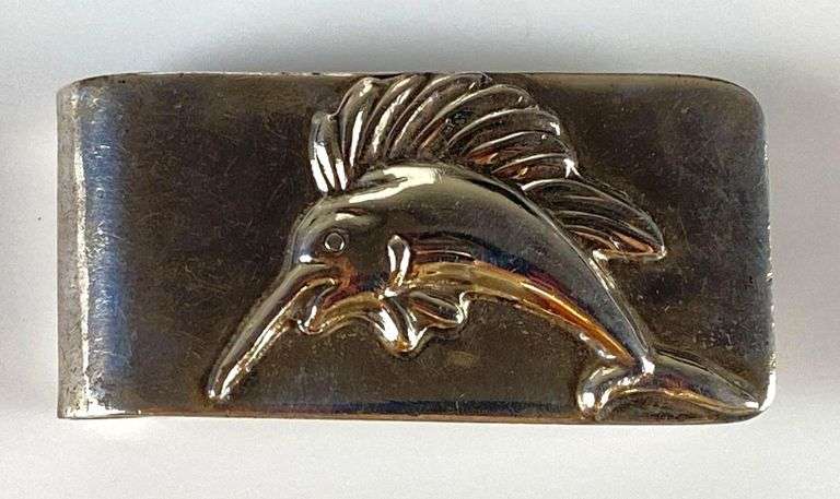 Taxco Sterling Silver Sailfish Money Clip - Matthew Bullock Auctioneers