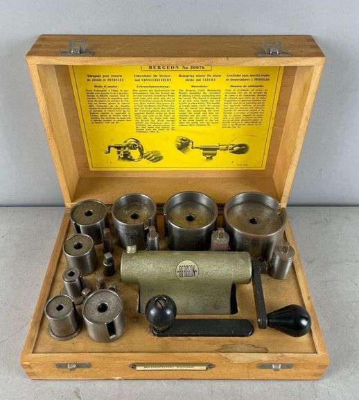 Vintage Bergeon Clock Mainspring Winder Set - Matthew Bullock Auctioneers