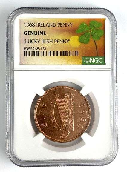 NGC Graded 1968 Ireland Penny - Matthew Bullock Auctioneers