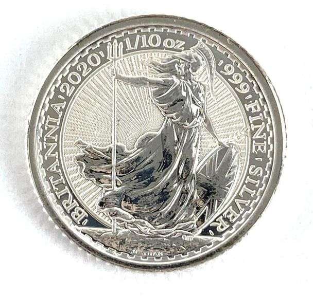 2020 Great Britain 20 Pence Britannia 1/10oz .999 Fine Silver Coin ...