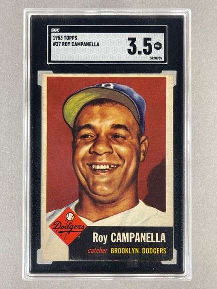 1953 Topps Roy Campanella #27 SGC 3.5 - Matthew Bullock Auctioneers