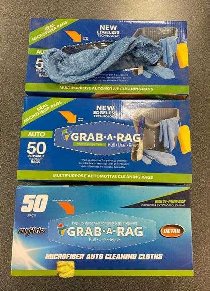 Group of 3 Boxes of Microfiber Rags - Matthew Bullock Auctioneers