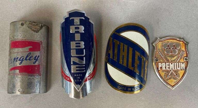 Group of Vintage Bicycle Head Badges - Matthew Bullock Auctioneers