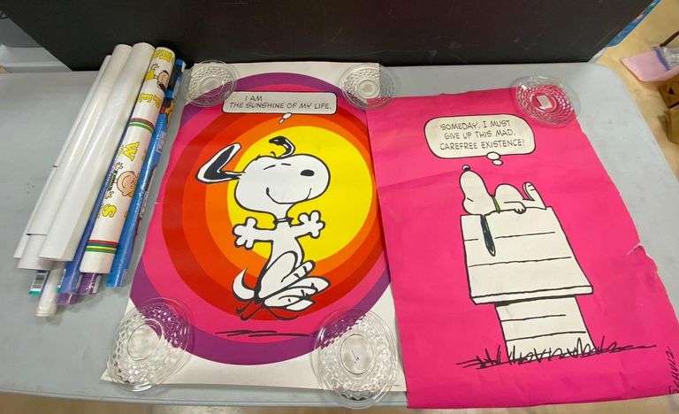 Group of 13 Peanuts Snoopy Wall Posters - Matthew Bullock Auctioneers