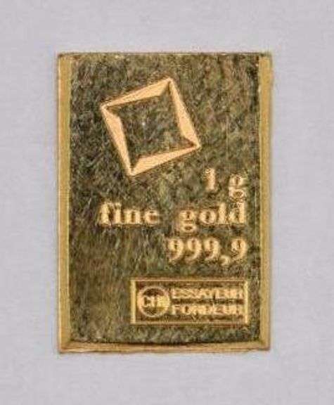 Essayeur Fondeur 1 Gram .999 Fine Gold Ingot / Bar - Matthew Bullock ...