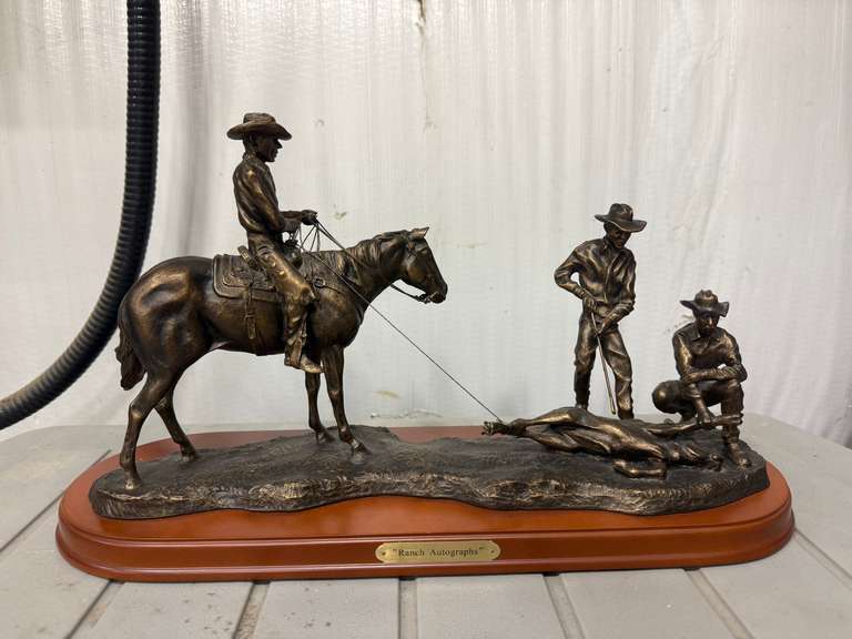 "Ranch Autographs" Broze Sculpture by Montana Silversmiths - McBids ...