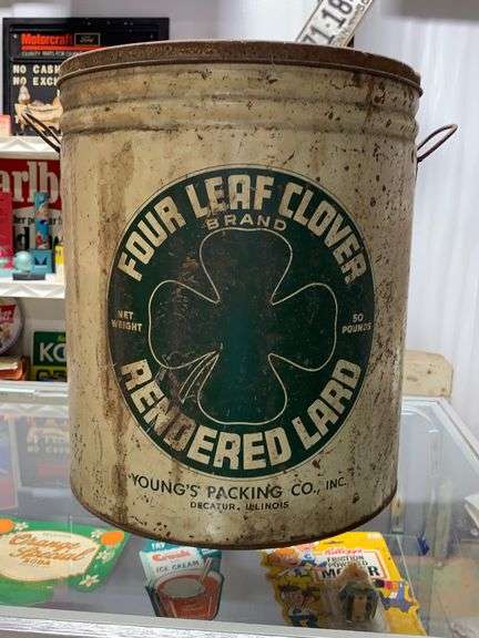 Four Leaf Clover Lard can - McNatt Real Estate