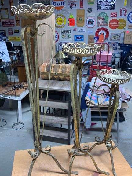 Set of 3 Beautiful wrought iron stands - McNatt Real Estate