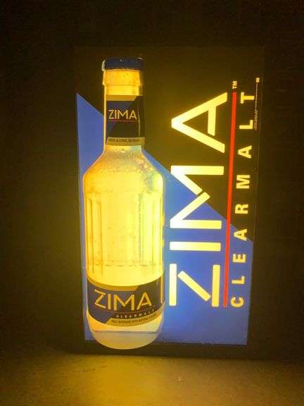 1993 Zima Clear Malt lighted sign - McNatt Real Estate