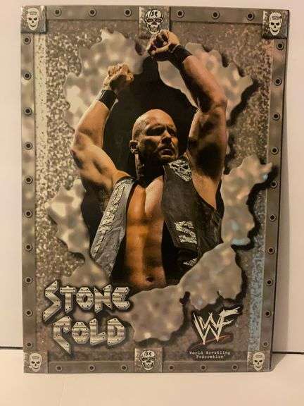 Stone Cold WWF -Embossed metal sign 12”x17” - McNatt Real Estate
