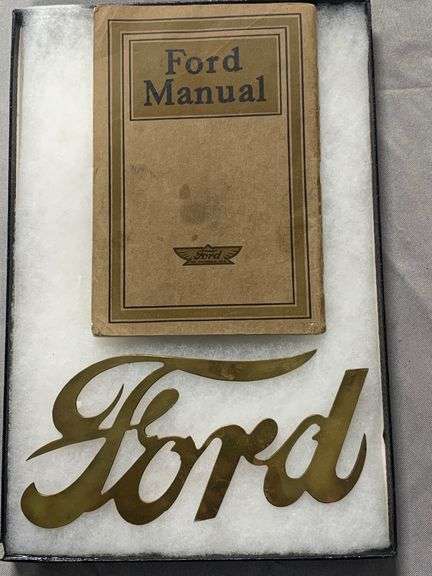 Old Ford Model T Grill badge and manual - McNatt Real Estate