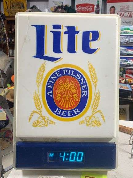 Miller Lite lighted clock - McNatt Real Estate