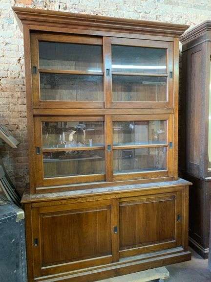 Stunning Antique storefront cabinet - McNatt Real Estate