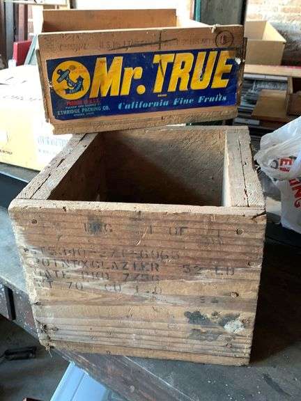 2 nice old wooden shipping boxes - McNatt Real Estate