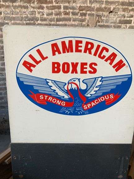 All American Boxes metal display - McNatt Real Estate