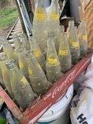 Coca Cola crate (bottom rough) with old TAB Bottles - McNatt Real Estate