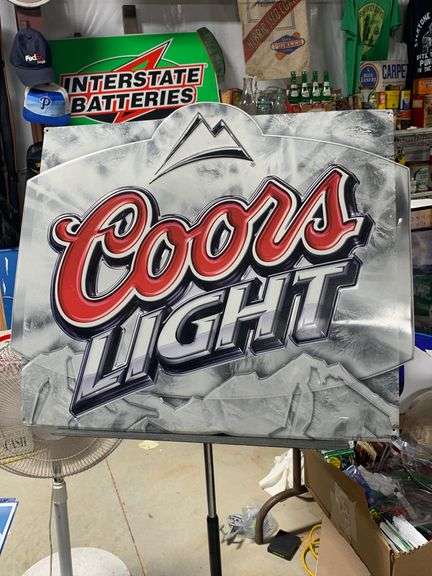 All metal 28”x24” COORS LIGHT Sign - McNatt Real Estate