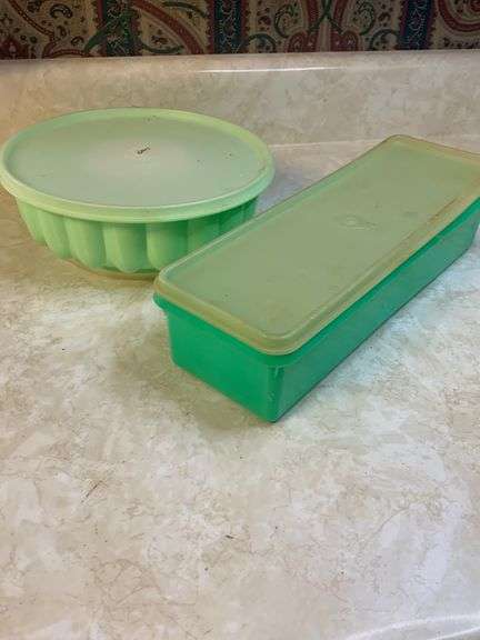 2 Jadite colored Tupperware pieces - McNatt Real Estate