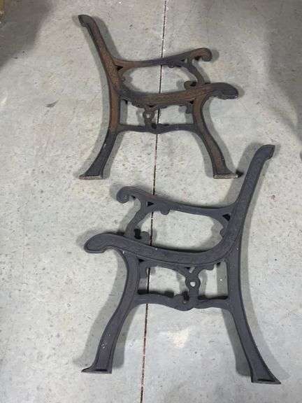 Heavy cast iron bench sides and back - McNatt Real Estate