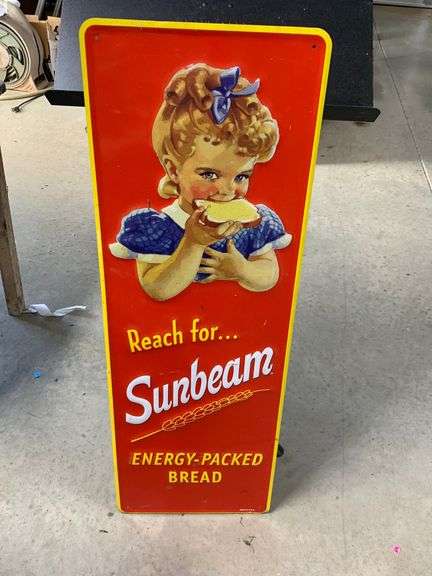 Sunbeam bread vertical sign -Made in USA Heavy gauge metal - McNatt ...