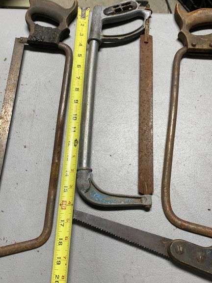 2 old meat saws -hacksaw and misc saw - McNatt Real Estate