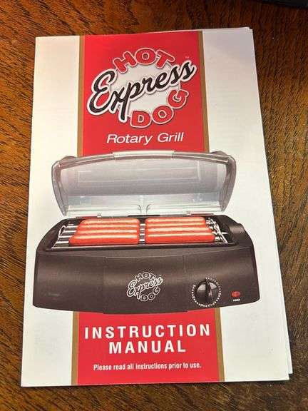 Hot dog express Rotary grill w/paperwork - McNatt Real Estate