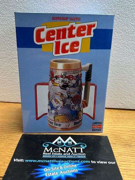 NOS! Limited Edition Center Ice Budweiser beer mug - McNatt Real Estate