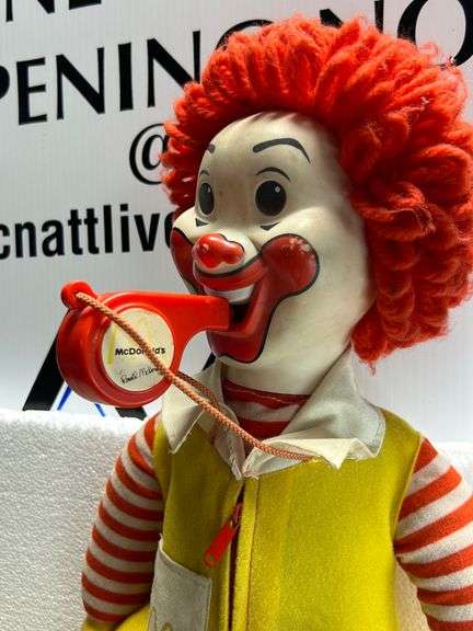VINTAGE RONALD MCDONALD DOLL 1978 19 1/2" TALL NO WHISTLE - McNatt Real ...