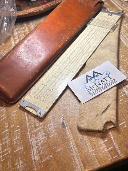 Puckett sliding rule with Leather case - McNatt Real Estate