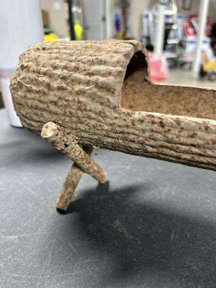 Look it up! Antique Industrial LOG Welded Bead Texture Rare Metal Folk ...