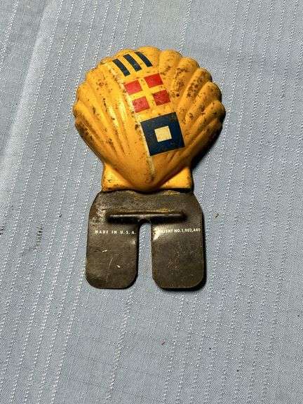 Old Shell tag topper -old orig - McNatt Real Estate