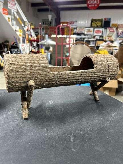 Look it up! Antique Industrial LOG Welded Bead Texture Rare Metal Folk ...